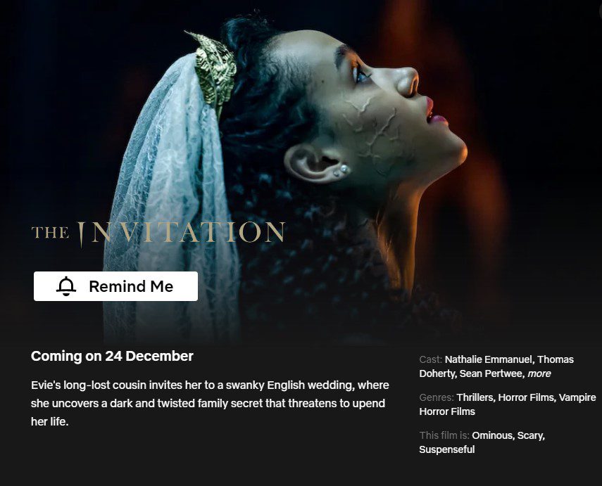 'The Invitation' To Release on Netflix in December 2022 - What's on Netflix