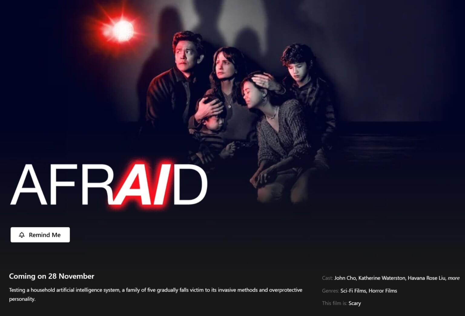Blumhouse Horror 'Afraid' Sets Netflix Streaming Debut Date for ...