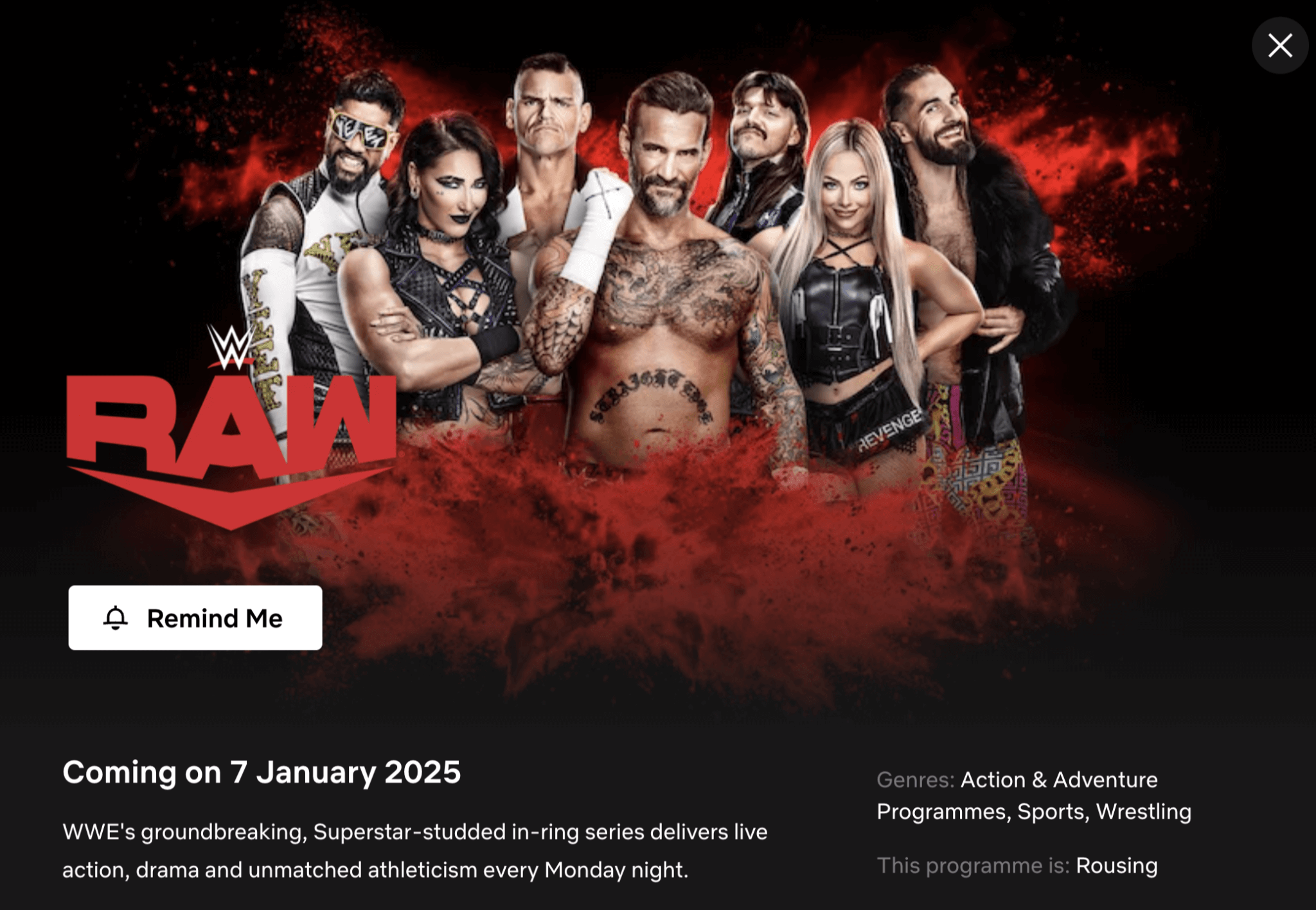 First Dates for Live WWE Shows on Netflix Revealed