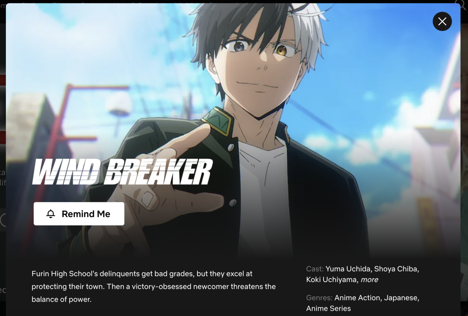 'Wind Breaker' Anime Series Coming to Netflix in March 2026